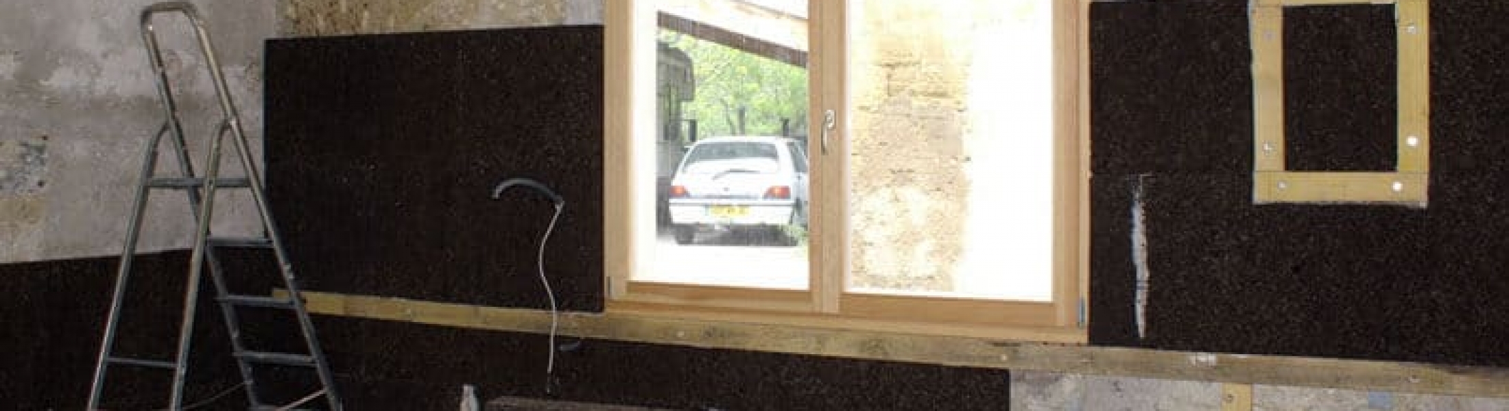 Isolation murs maison de village avec liège + enduit chaux